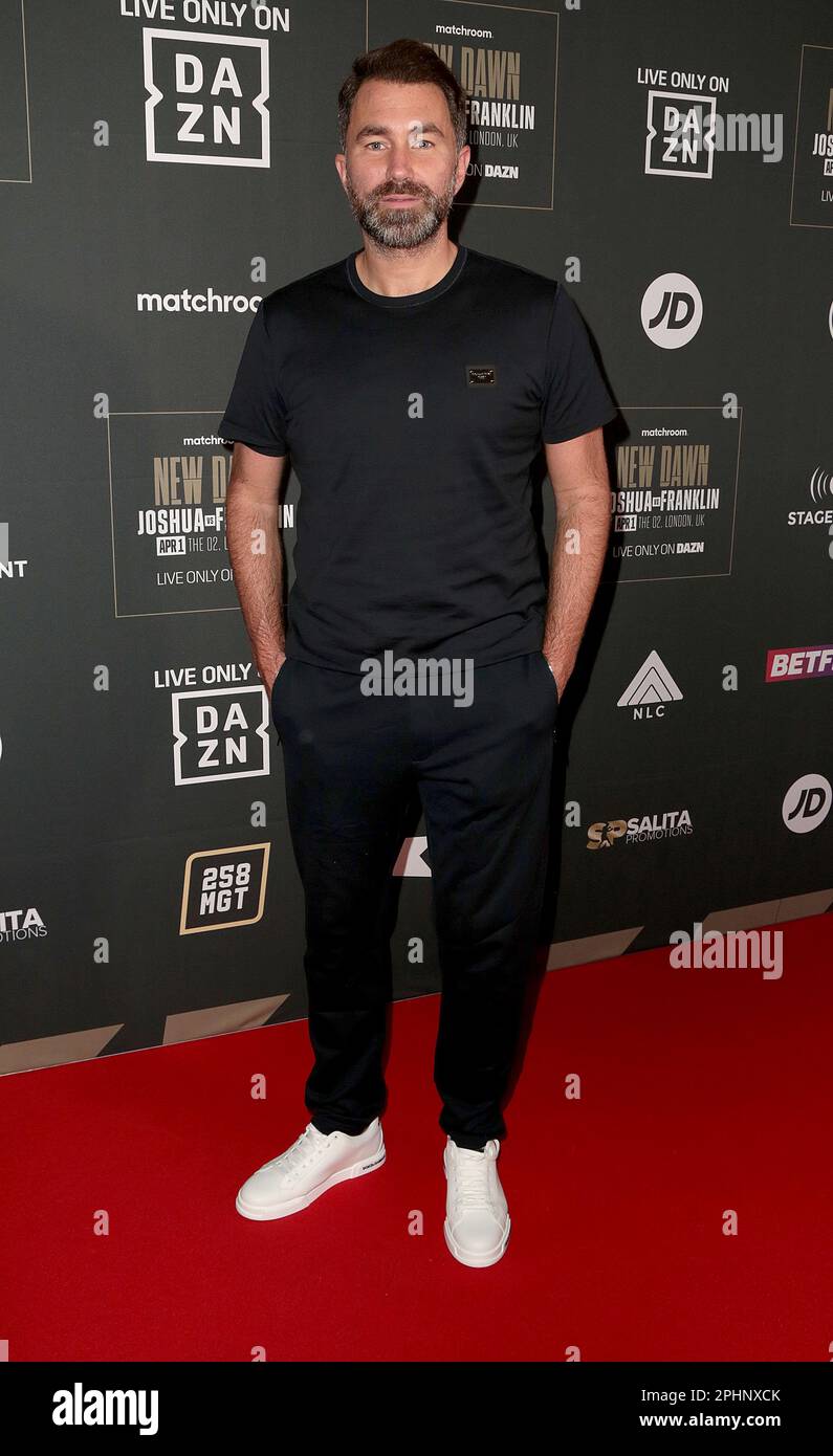 Mar 27, 2023 - London, England, UK - Eddie Hearn attending Joshua vs ...