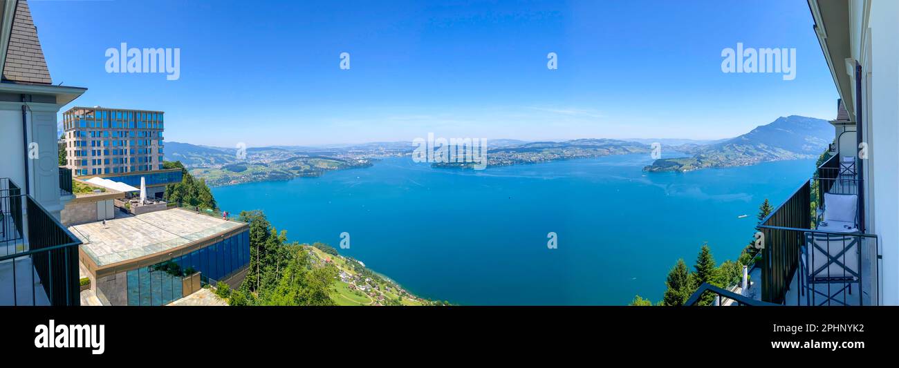 Swiss panorama from balcony hi-res stock photography and images - Alamy