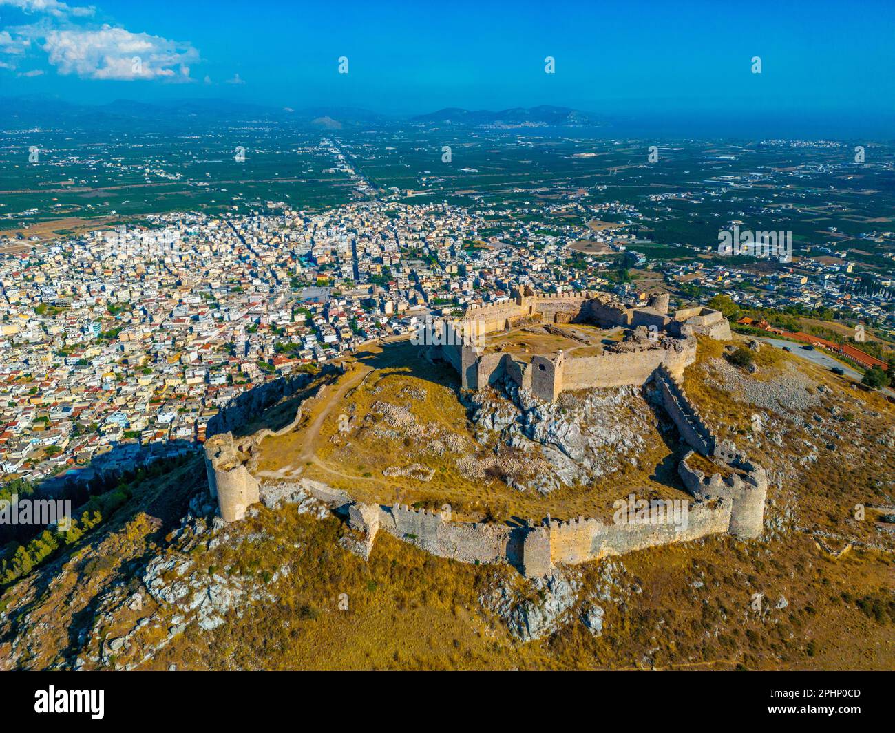 Panorama view of Larissa castle near Greek town Argos Stock Photo - Alamy