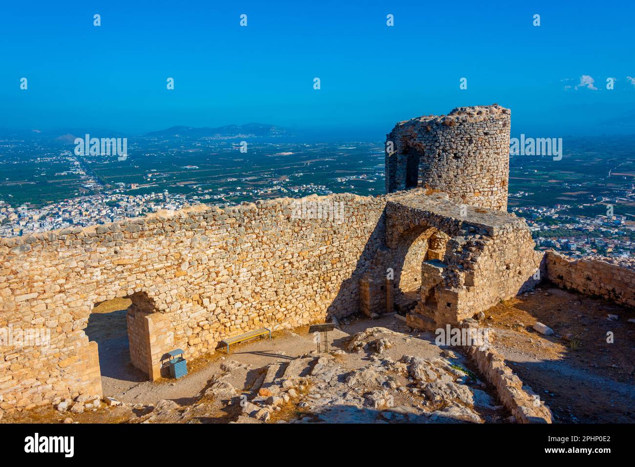 Larissa castle near greek town Argos Stock Photo - Alamy