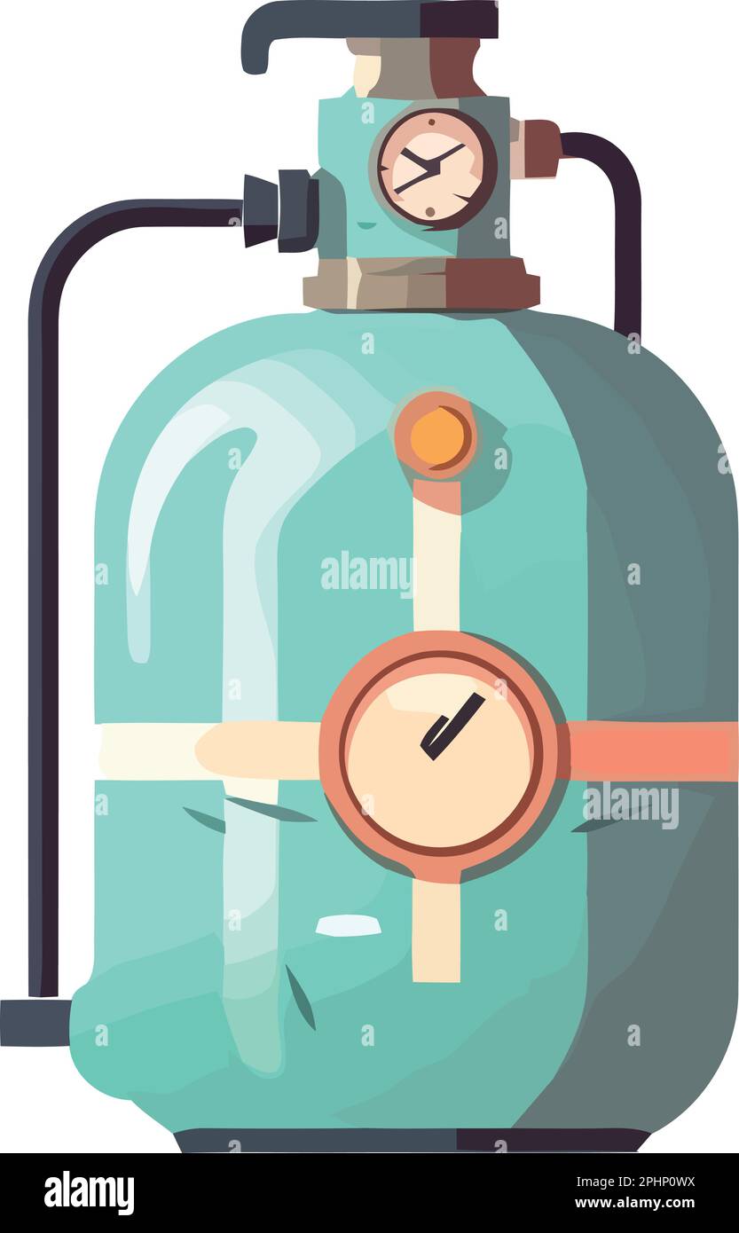 blue tank with gauge Stock Vector Image & Art - Alamy
