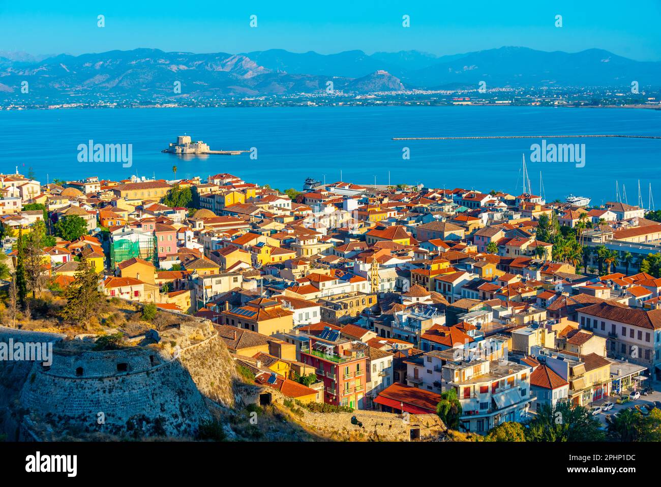 Aerial view of Greek town Nafplio Stock Photo - Alamy