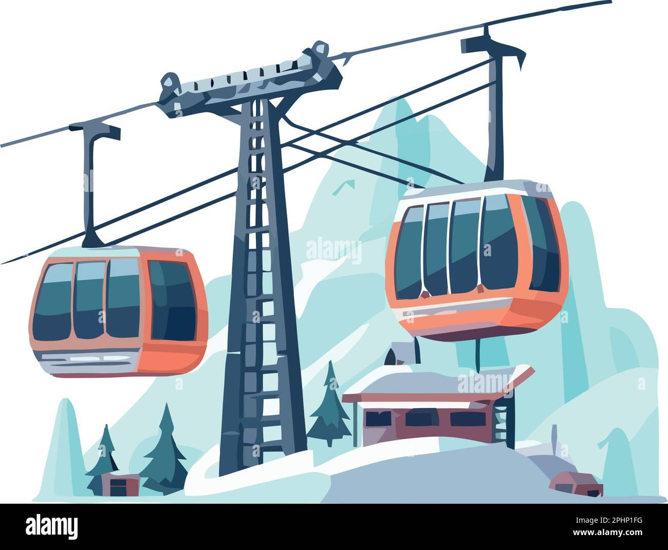 Snowscape panorama Stock Vector Images - Alamy