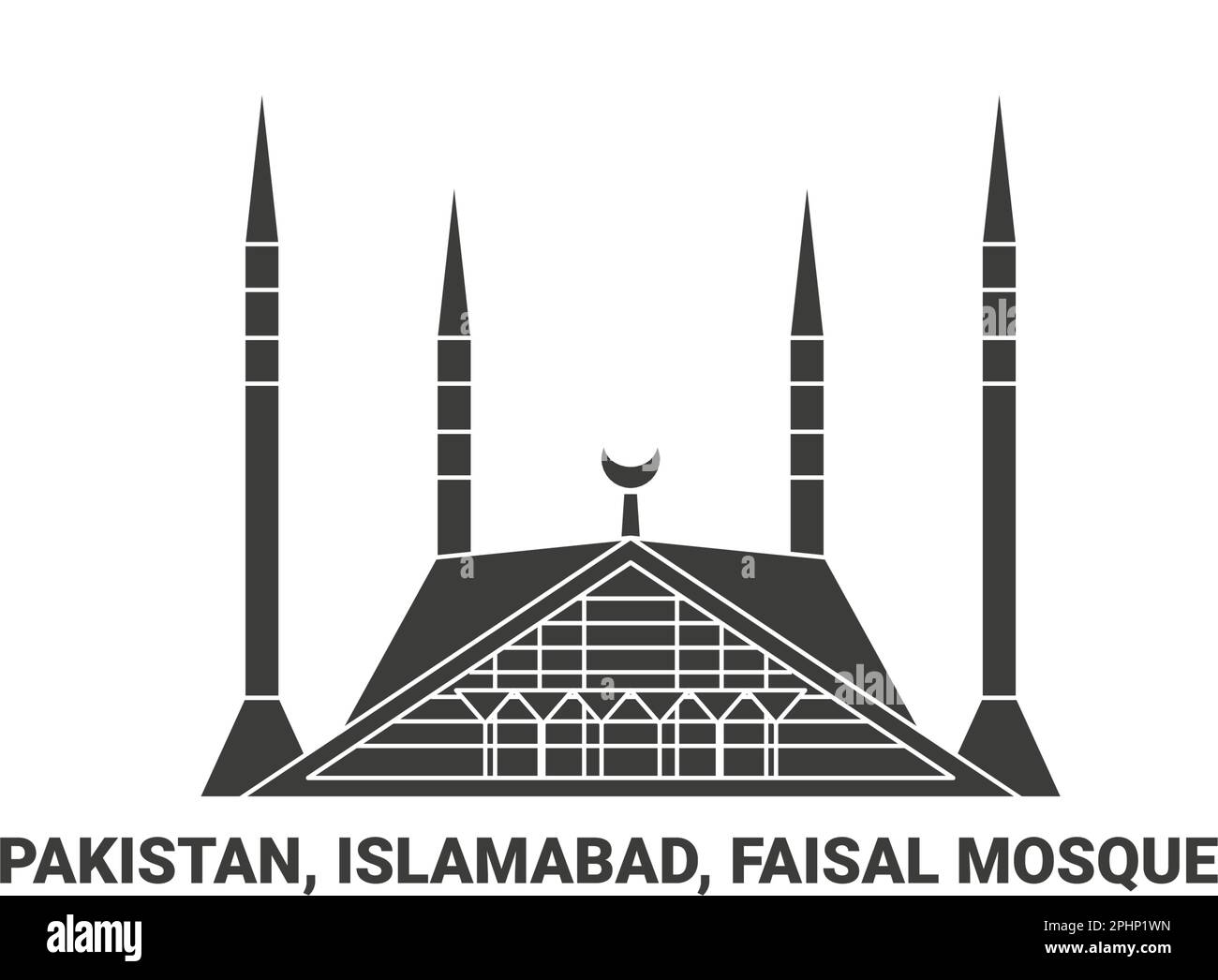Faisal mosque vector Cut Out Stock Images & Pictures - Alamy