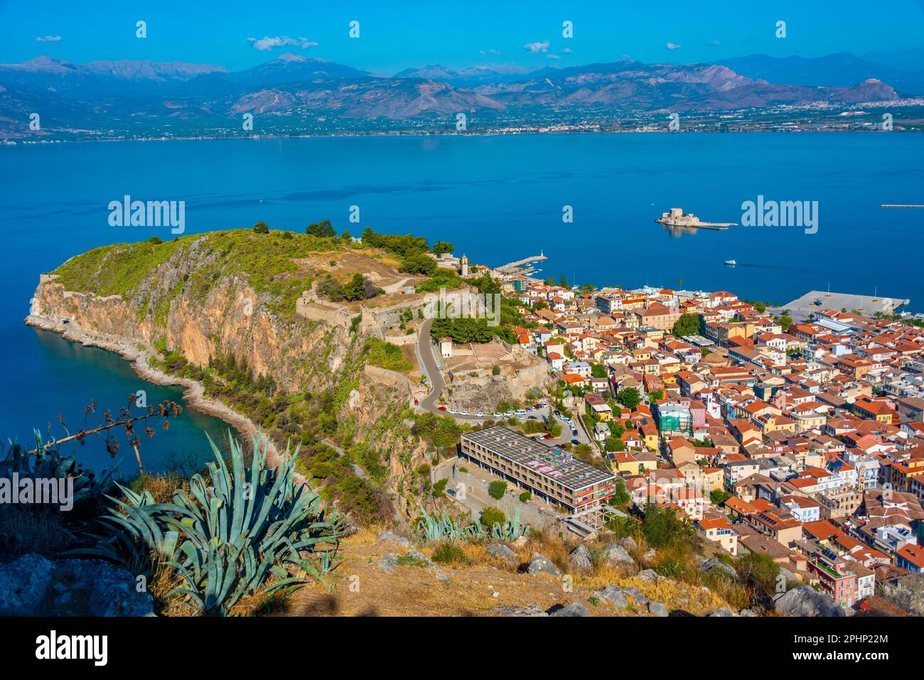 Aerial view of Greek town Nafplio Stock Photo - Alamy