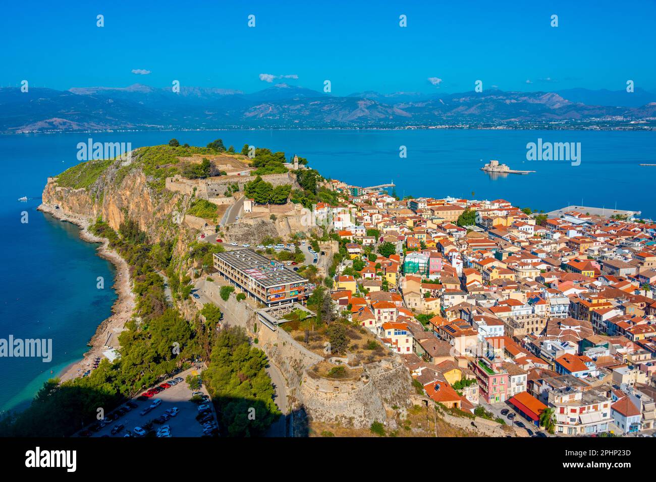 Aerial view of Greek town Nafplio Stock Photo - Alamy