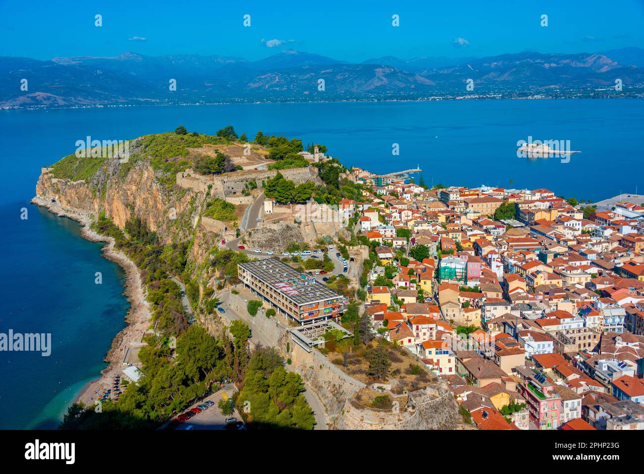 Aerial view of Greek town Nafplio Stock Photo - Alamy