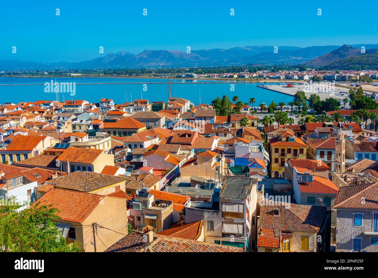 Aerial view of Greek town Nafplio Stock Photo - Alamy