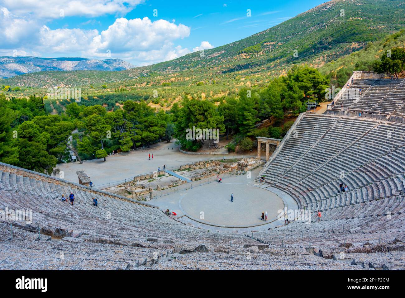 Ancient Theatre at the Asclepieion of Epidaurus in Greece Stock Photo ...