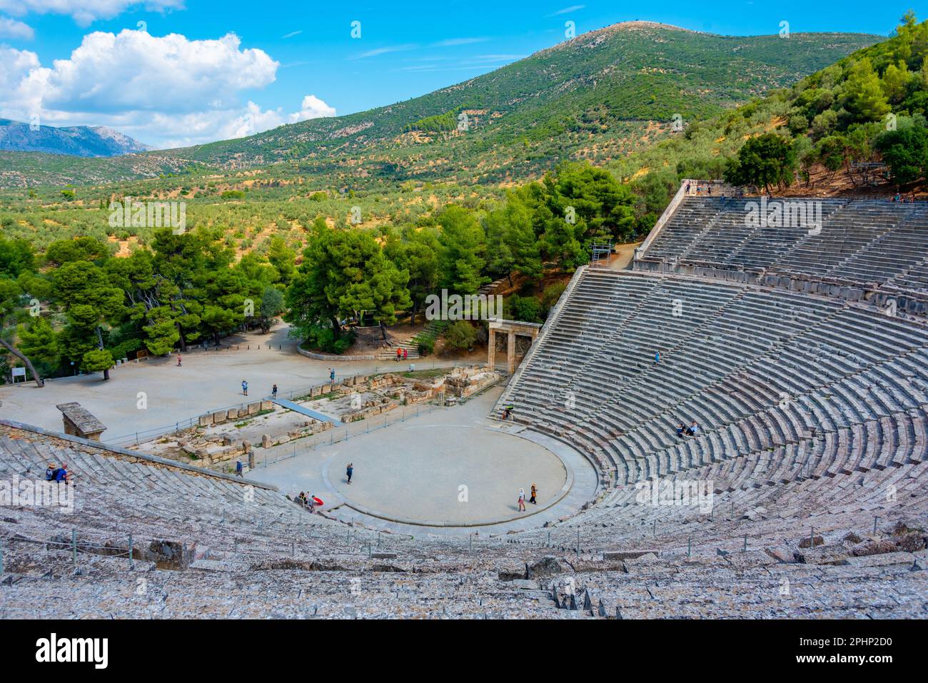 Ancient Theatre at the Asclepieion of Epidaurus in Greece Stock Photo ...