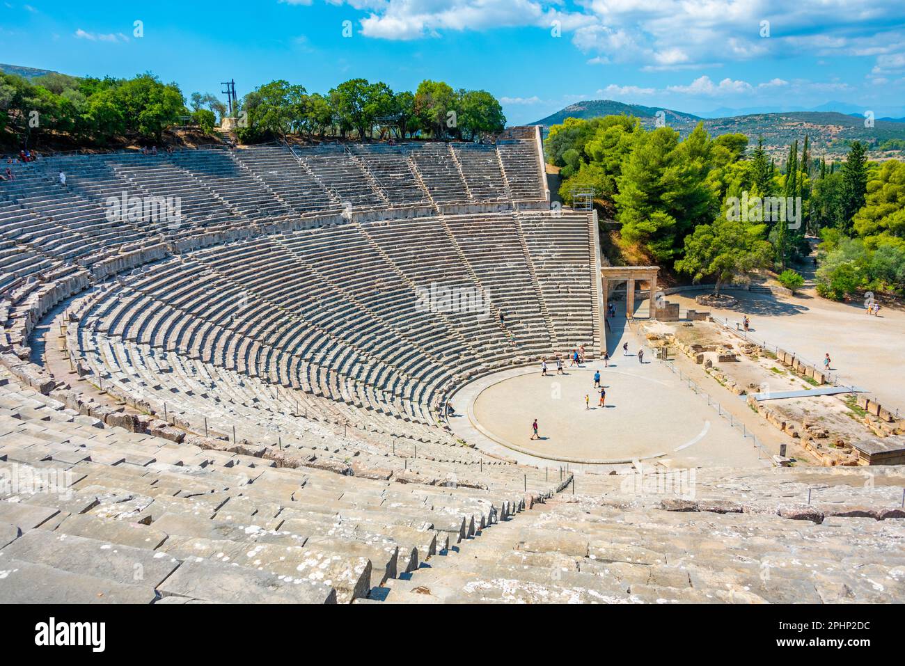 Ancient Theatre at the Asclepieion of Epidaurus in Greece Stock Photo ...