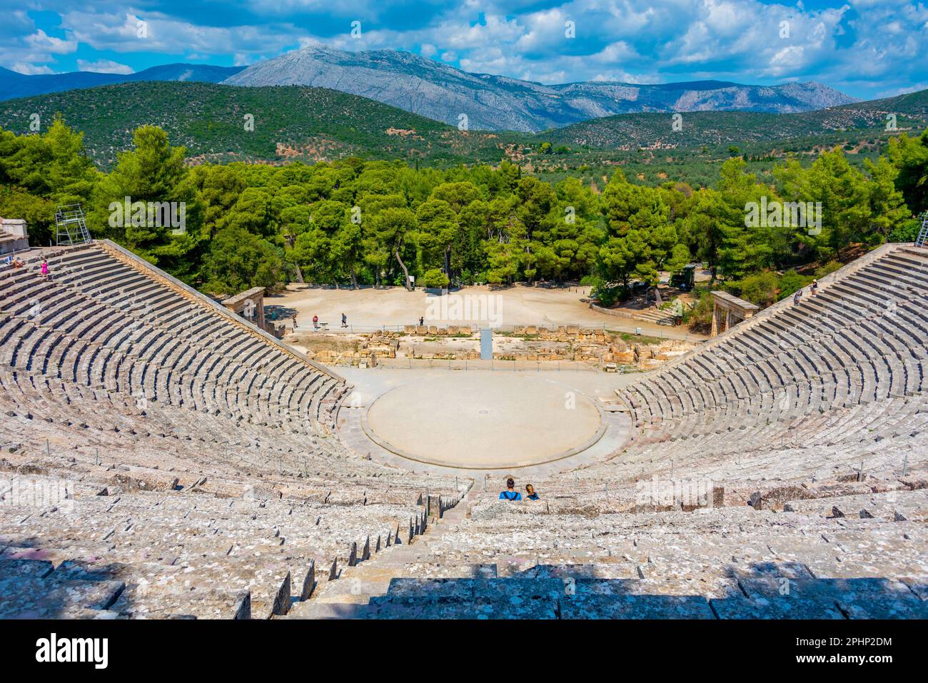 Ancient Theatre at the Asclepieion of Epidaurus in Greece Stock Photo ...