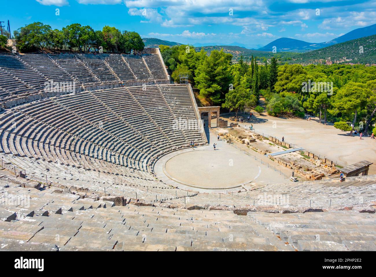 Ancient Theatre at the Asclepieion of Epidaurus in Greece Stock Photo ...