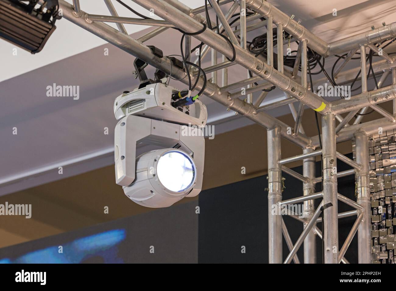 White Light Spot Beam Head in Night Club Party Disco Lighting Stock ...