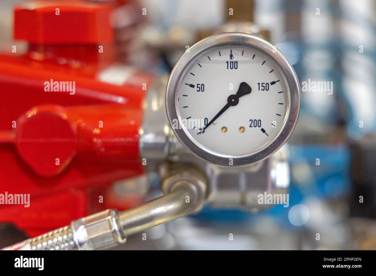 Needle at Zero Position at Liquid Filled Machine Pressure Gauge Stock ...