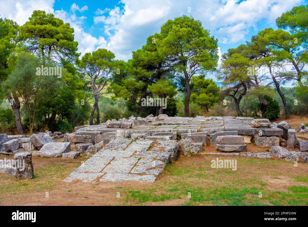 Ruins of the Sanctuary of Asklepios at Epidaurus in Greece Stock Photo ...
