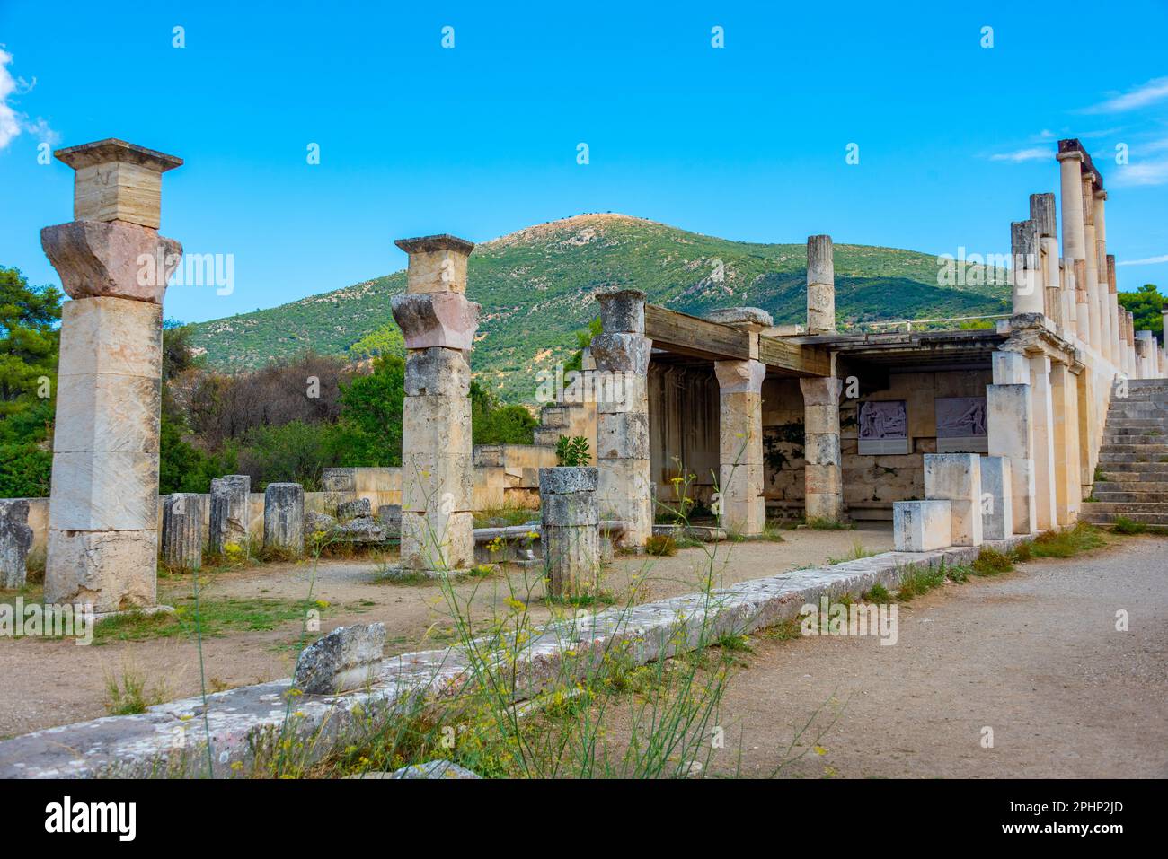 Ruins of the Sanctuary of Asklepios at Epidaurus in Greece Stock Photo ...