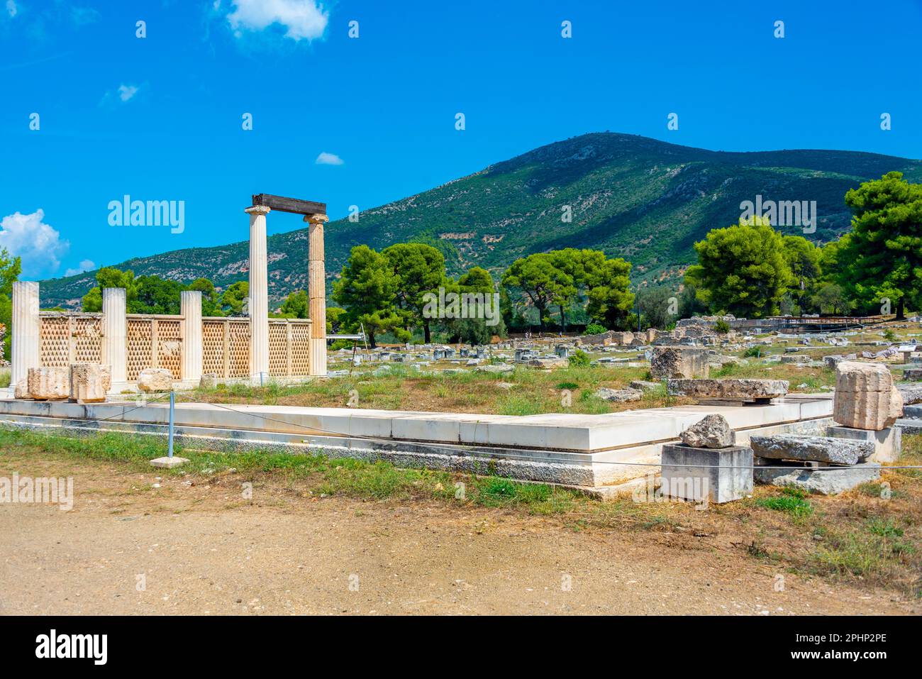 Ruins of the Sanctuary of Asklepios at Epidaurus in Greece Stock Photo ...
