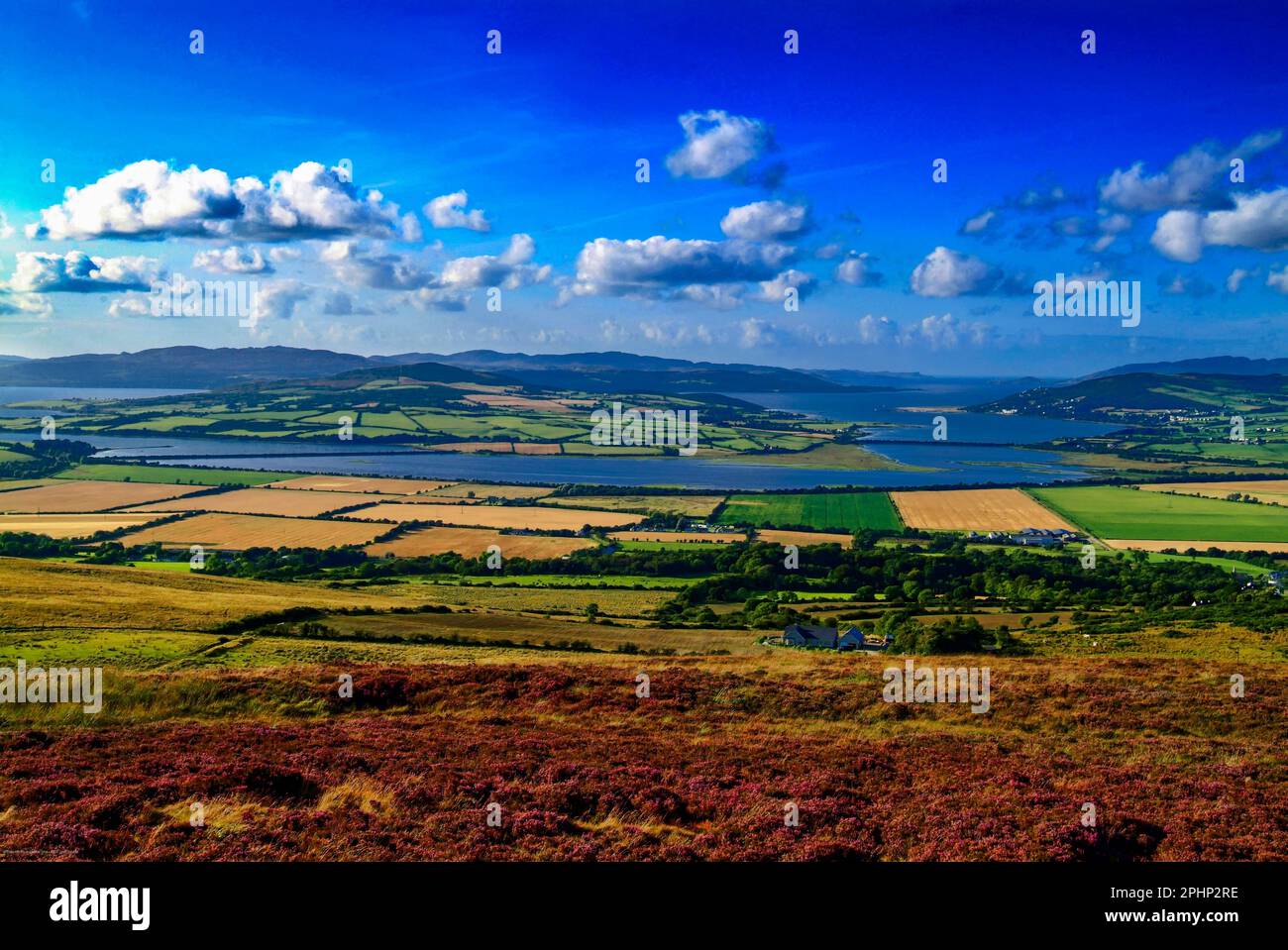 View from Grianan of Aileach, Greenan Fort, County Donegal, Ireland ...