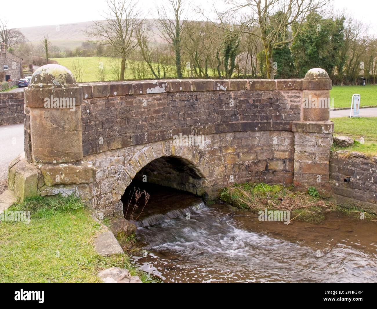 Stone bridge over Downham beck, Downham, Lancashire, United Kingdom ...