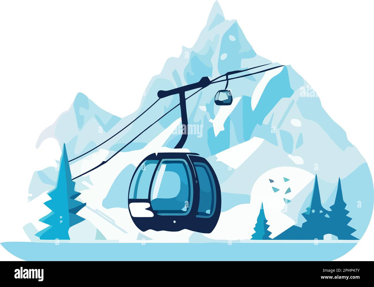 Snowscape panorama Stock Vector Images - Alamy