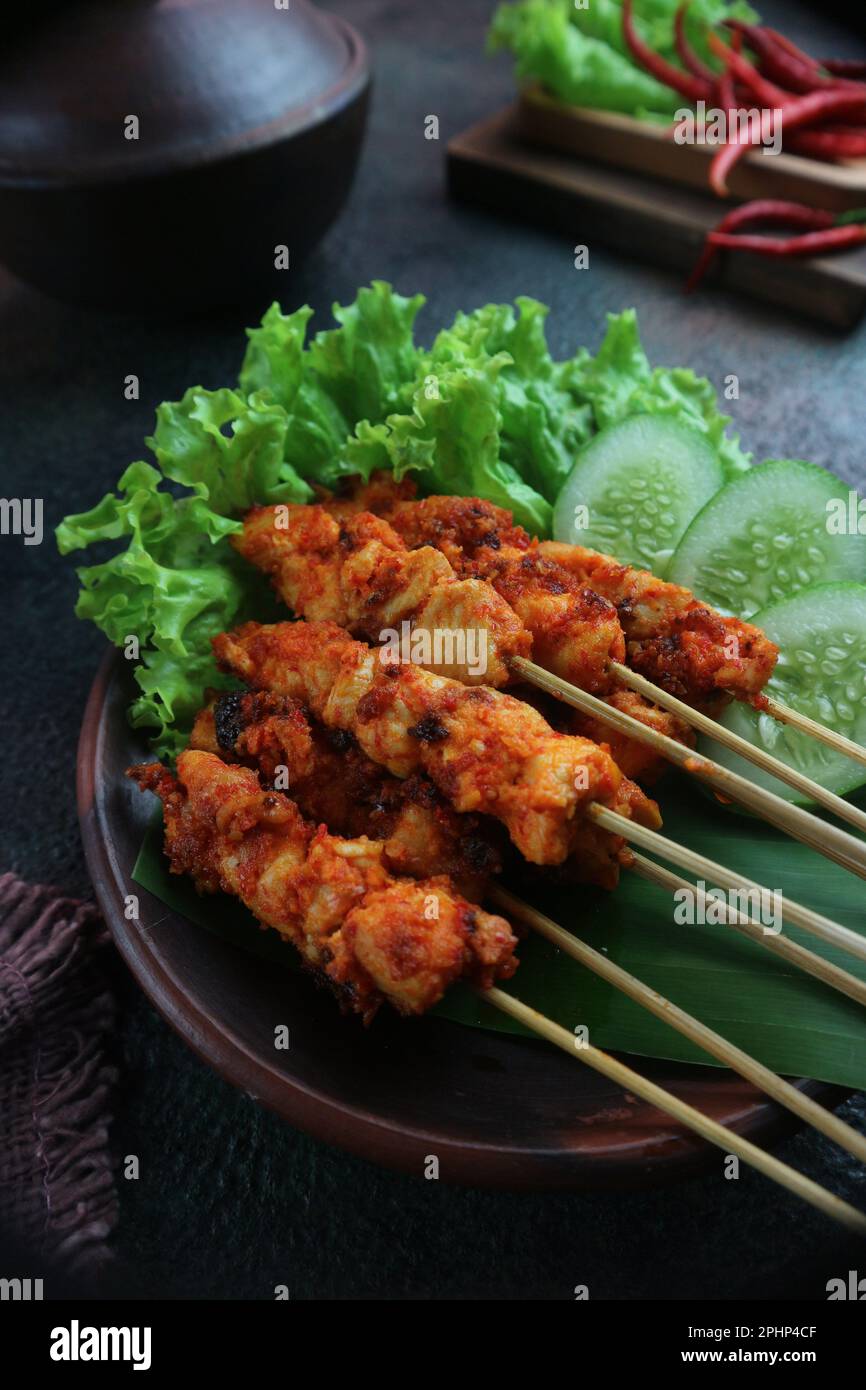 Stick chicken satay sliced cucumber hi-res stock photography and images ...