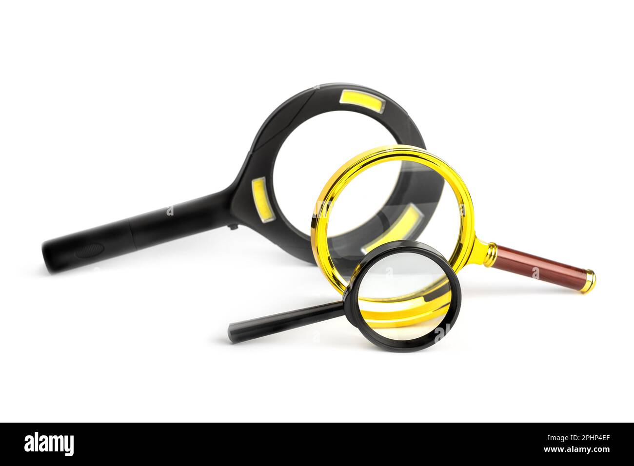 Magnifying Glass, Various types and sizes. Searching engine concept ...