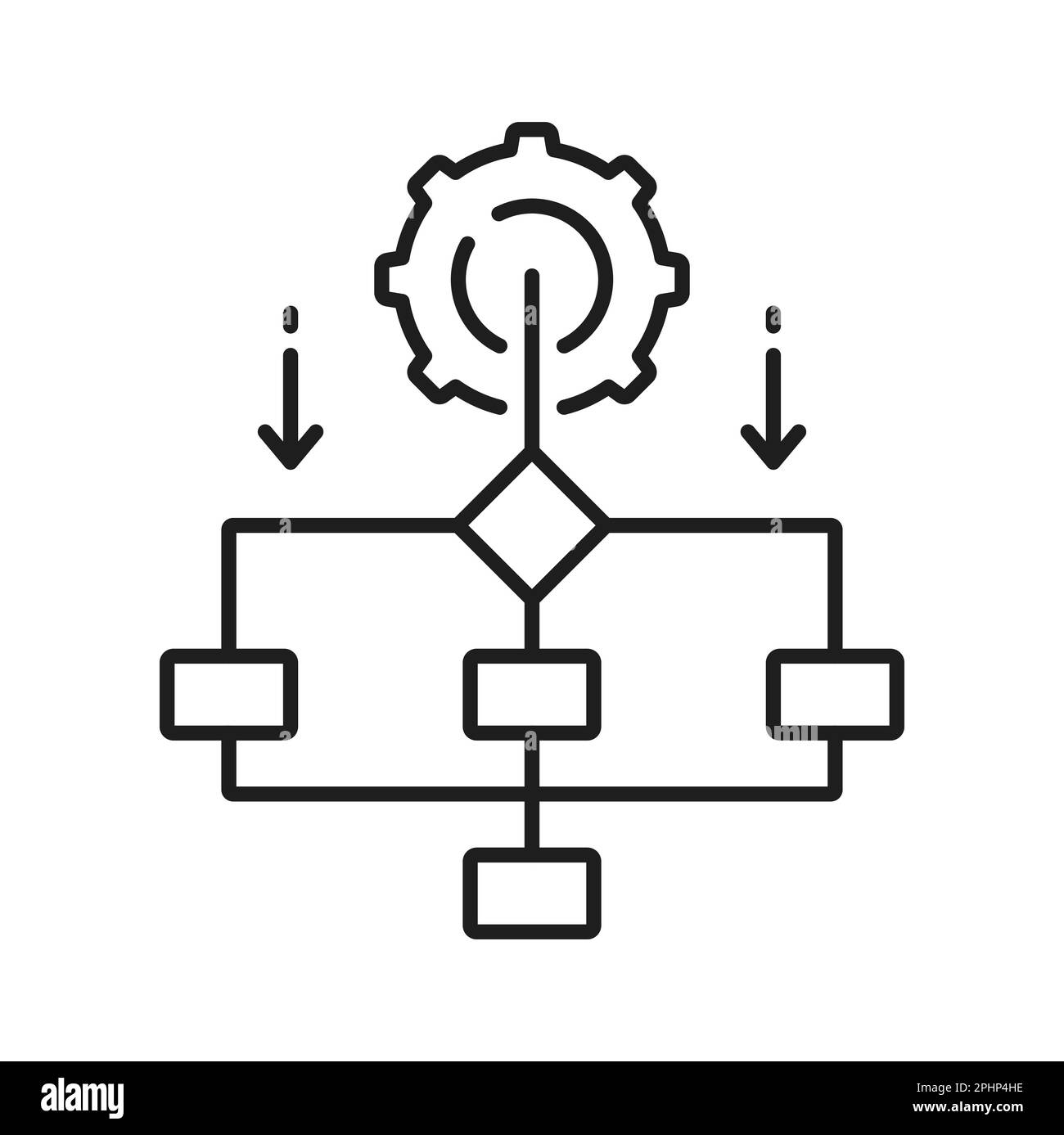 Moving Files Into Folders Automatic Sorting Outline Icon Rpa Robotic Process Automation
