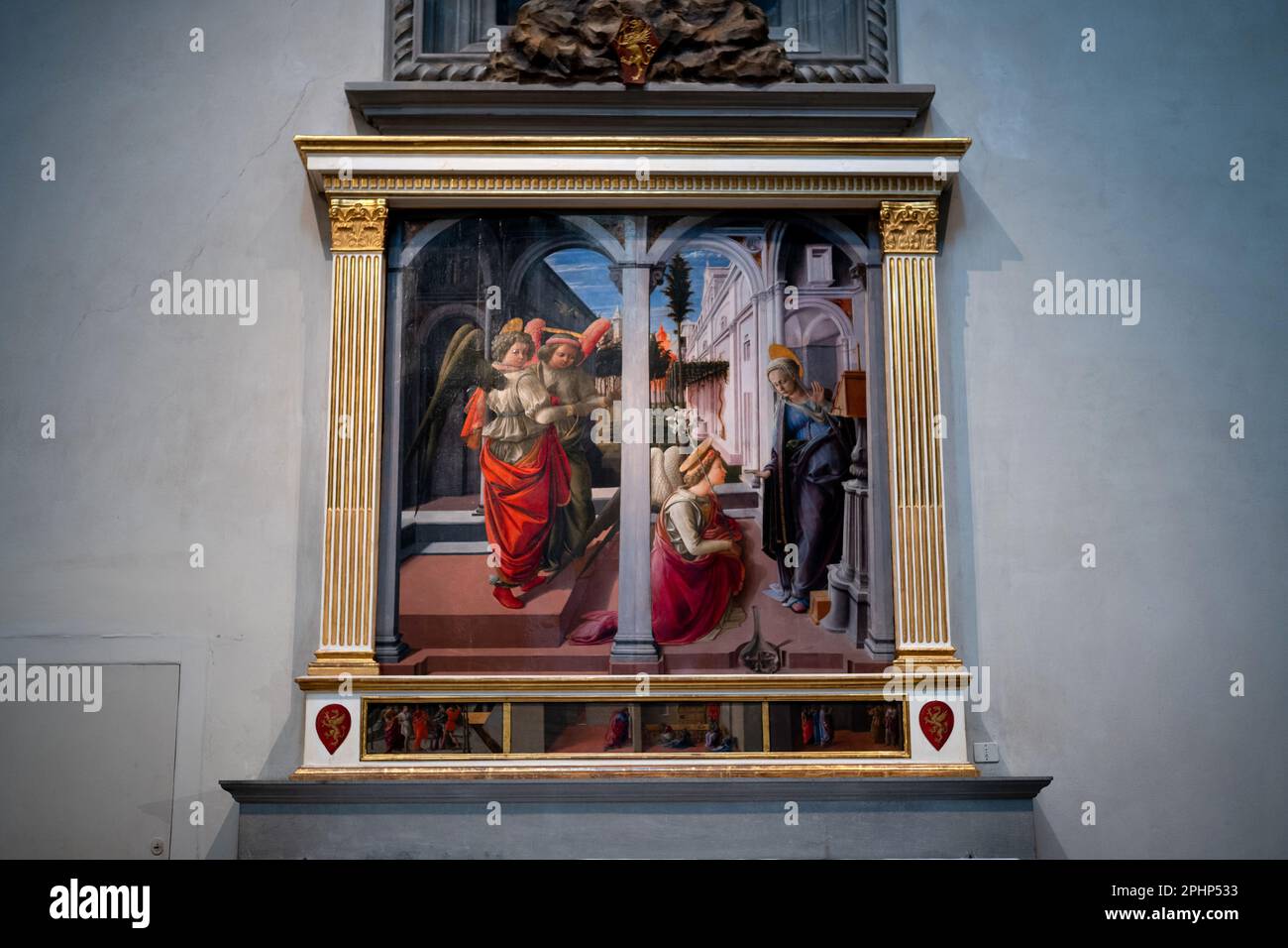 Fra Filippo Lippi's Annunciation in San Lorenzo church, Florence Stock Photo - Alamy