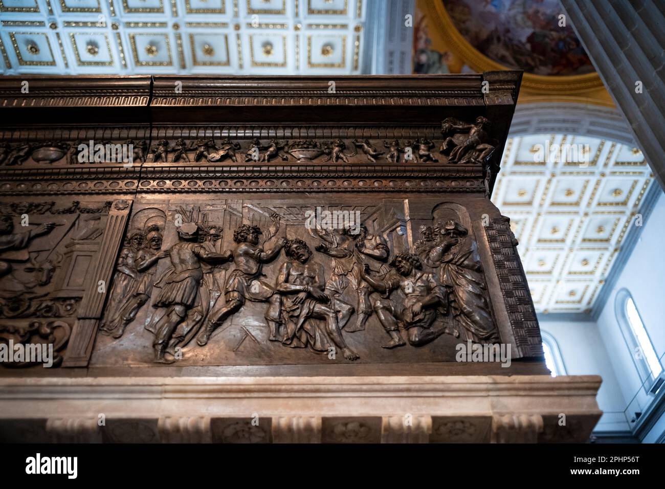 The Resurrection Pulpit begun by Donatello, one of his last works, in ...