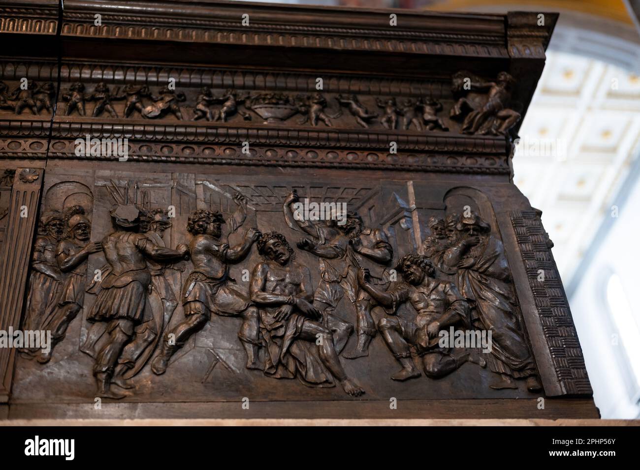 The Resurrection Pulpit begun by Donatello, one of his last works, in ...