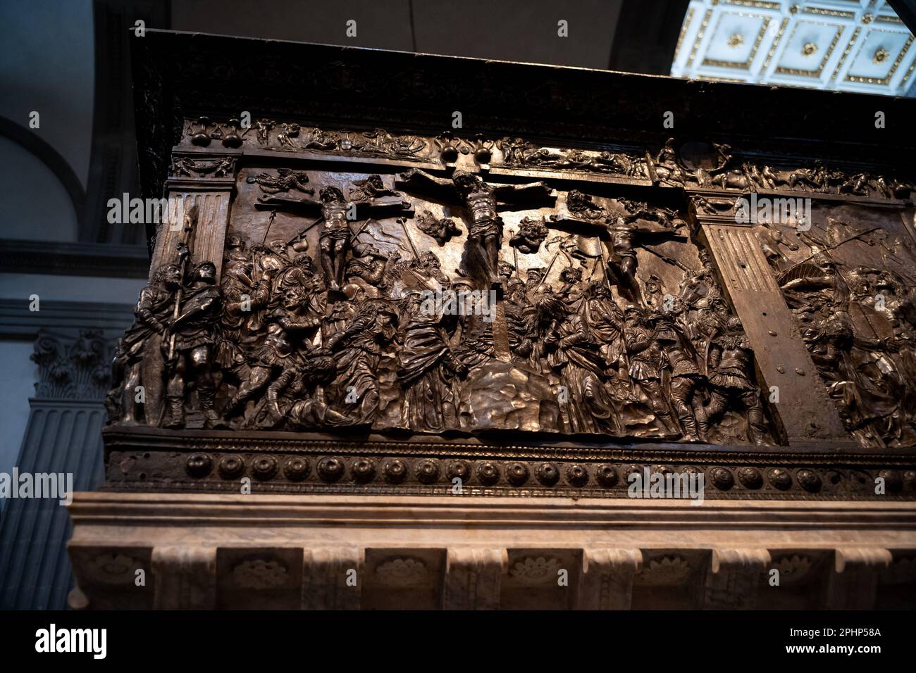 The Passion Pulpit begun by Donatello, one of his last works, in San ...