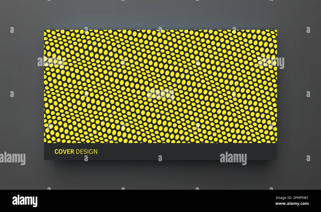 Wavy surface with optical illusion. Abstract polka dots pattern ...
