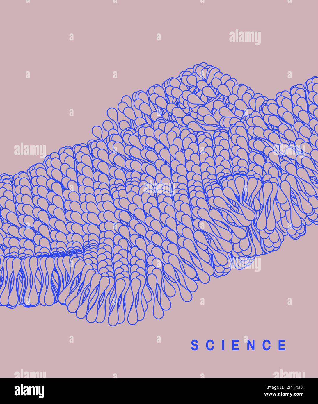 A wave formed from many particles. Cell membrane structure in motion ...