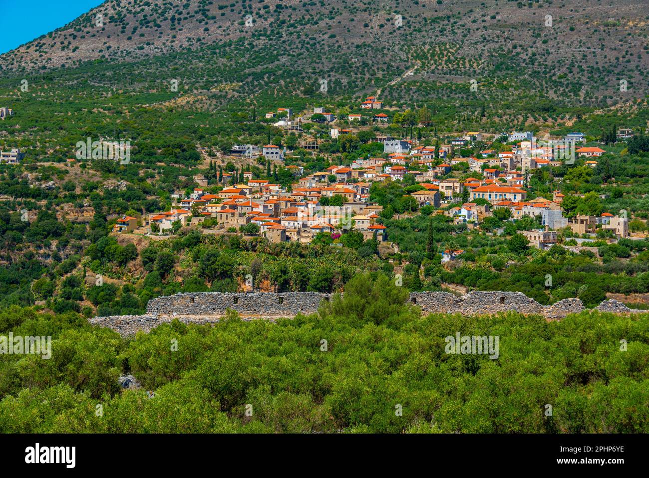 Oitylo village in Greek peninsula Peloponesse Stock Photo - Alamy