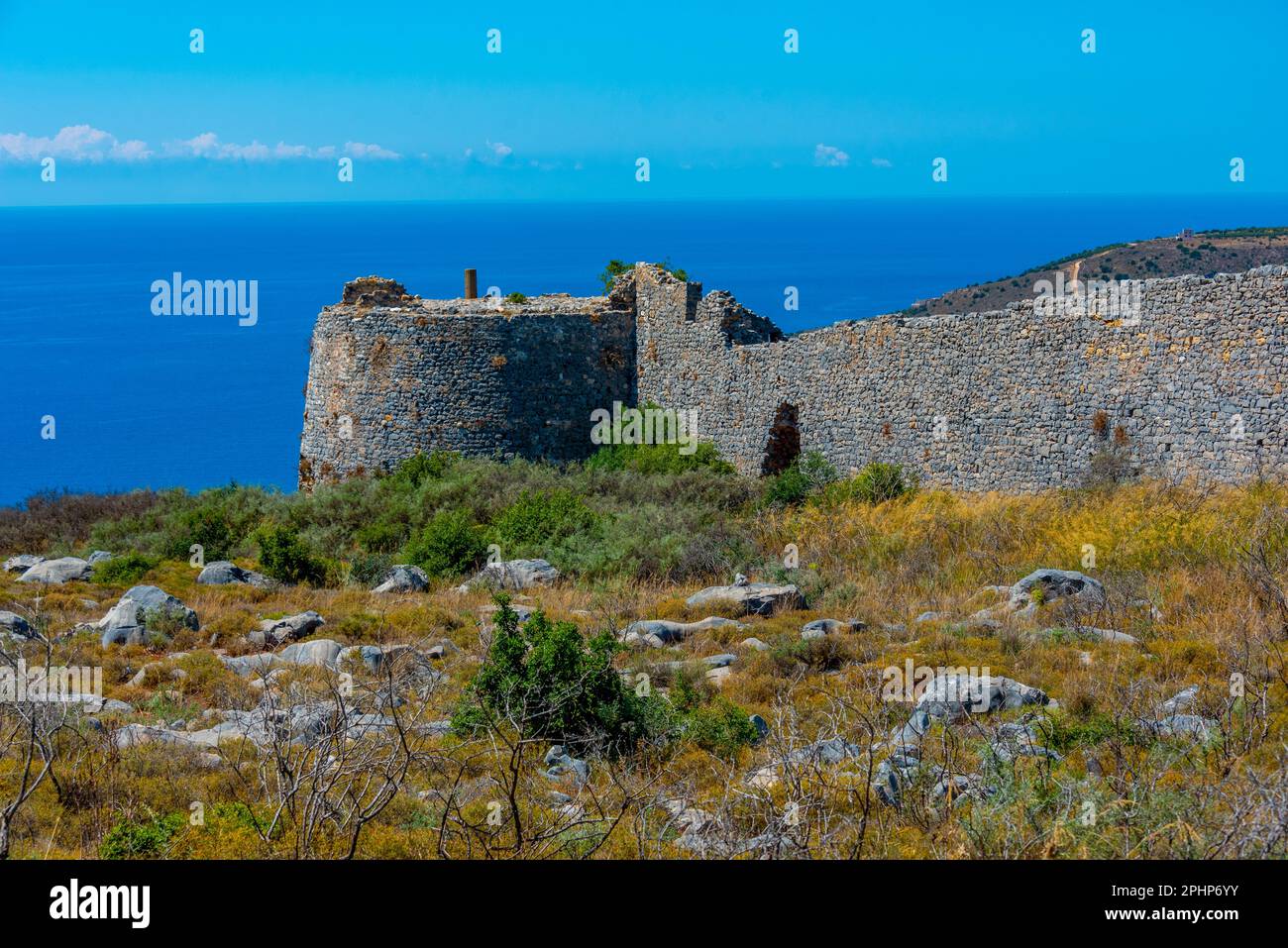 Kastro Kelephas castle in Greek peninsula Peloponnese Stock Photo - Alamy