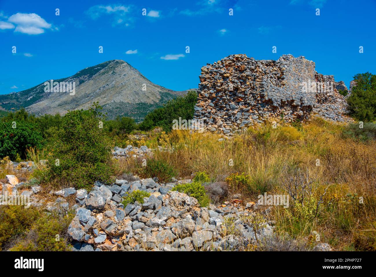 Kastro Kelephas castle in Greek peninsula Peloponnese Stock Photo - Alamy
