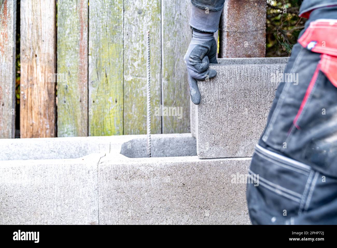 building the foundation of a house from a lost formwork Stock Photo - Alamy