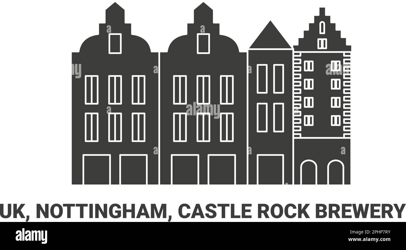 England, Nottingham, Castle Rock Brewery, travel landmark vector ...
