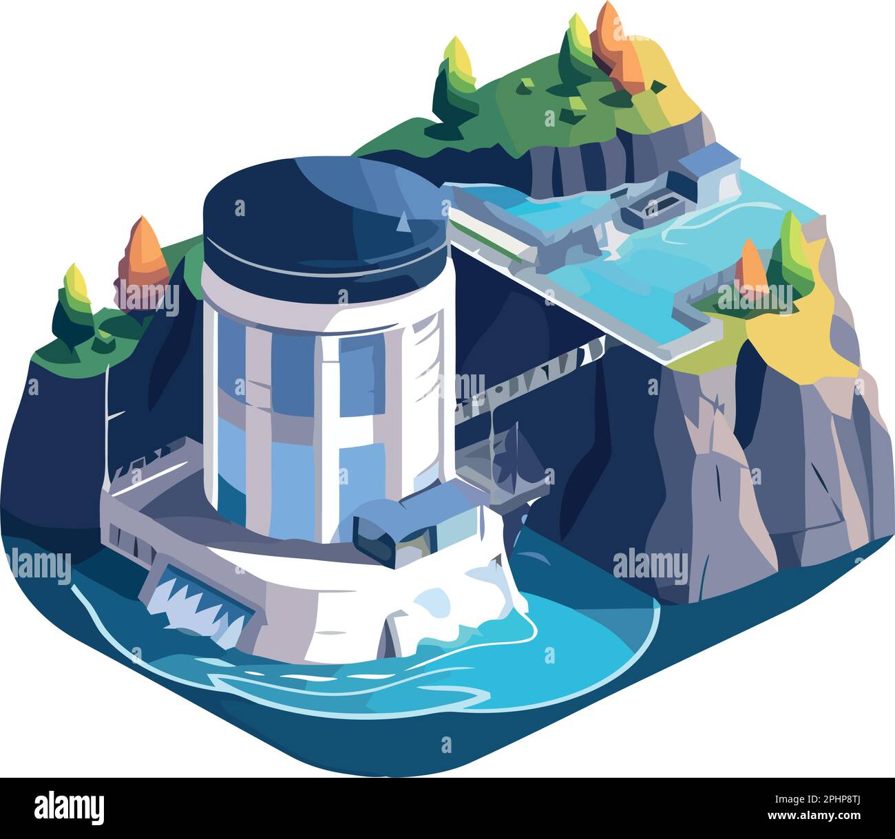 hydroelectric plant ecology generator Stock Vector Image & Art - Alamy