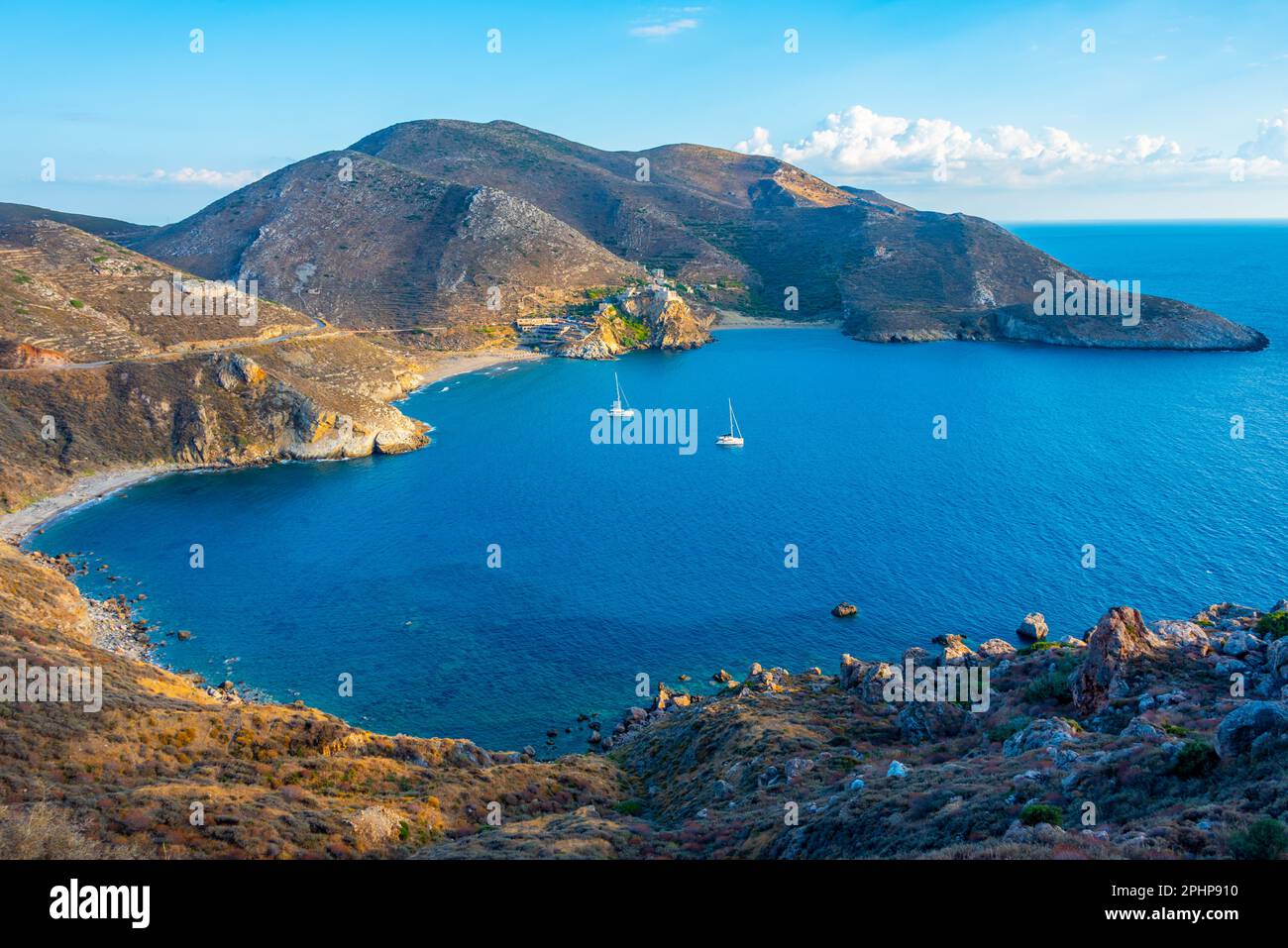 Panorama view of Marmari beach in Greece Stock Photo - Alamy