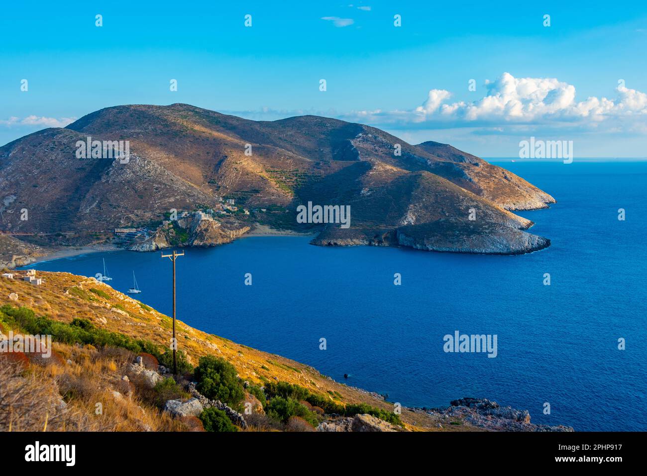 Panorama view of Marmari beach in Greece Stock Photo - Alamy