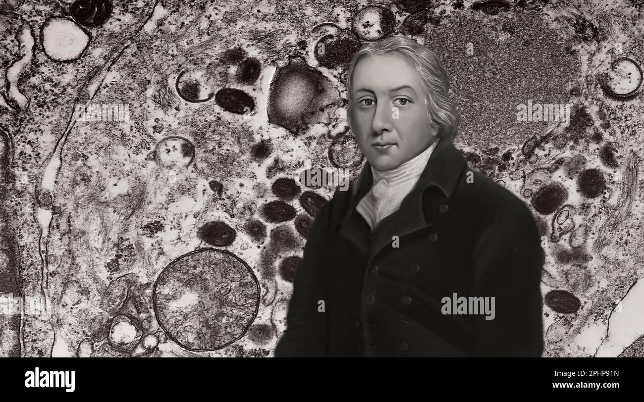 Edward Jenner, 1749-1823, English physician and scientist, digitally ...