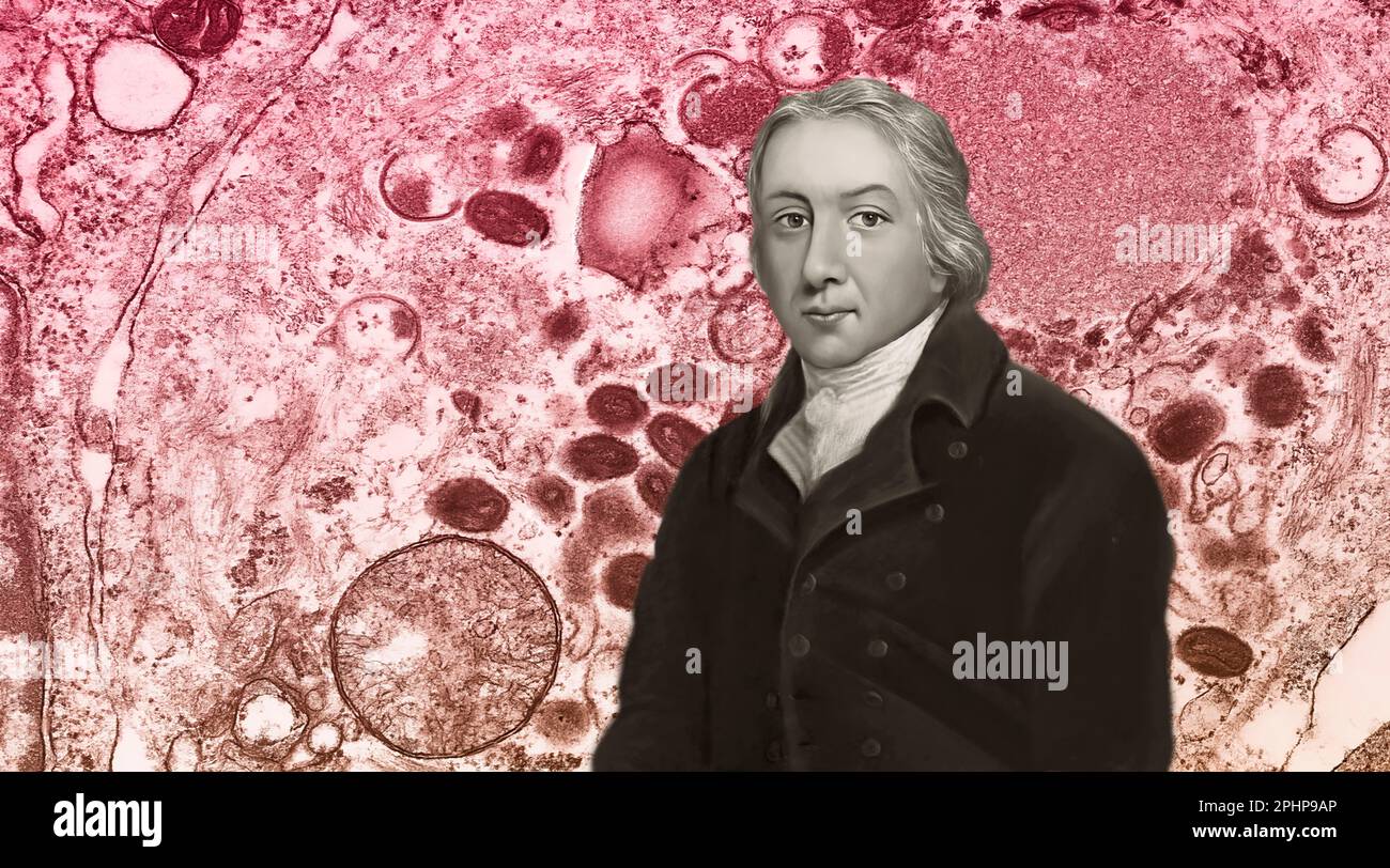 Edward Jenner, 1749-1823, English physician and scientist, digitally ...