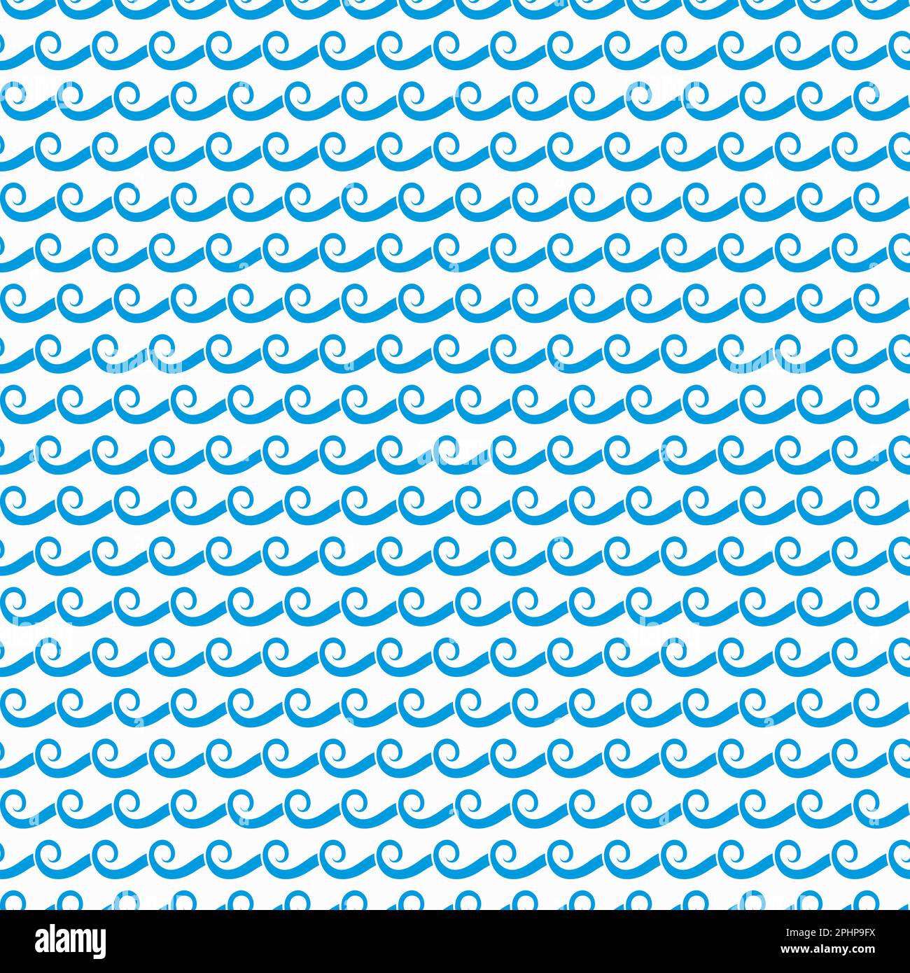 Sea and ocean blue waves seamless pattern. Water flow lines vector ...