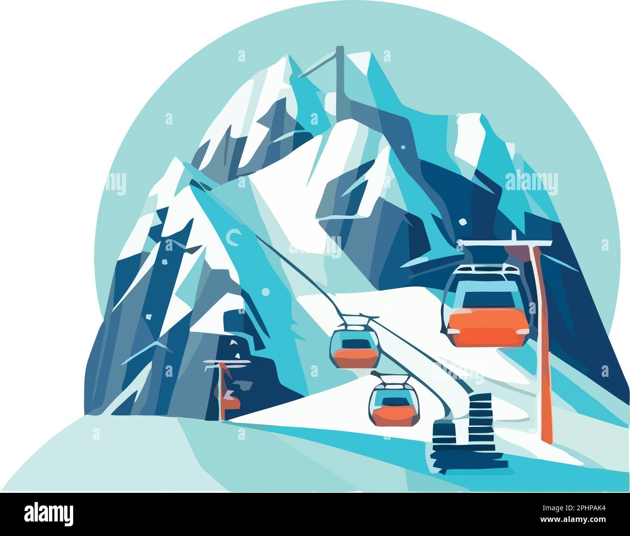 Snowscape panorama Stock Vector Images - Alamy