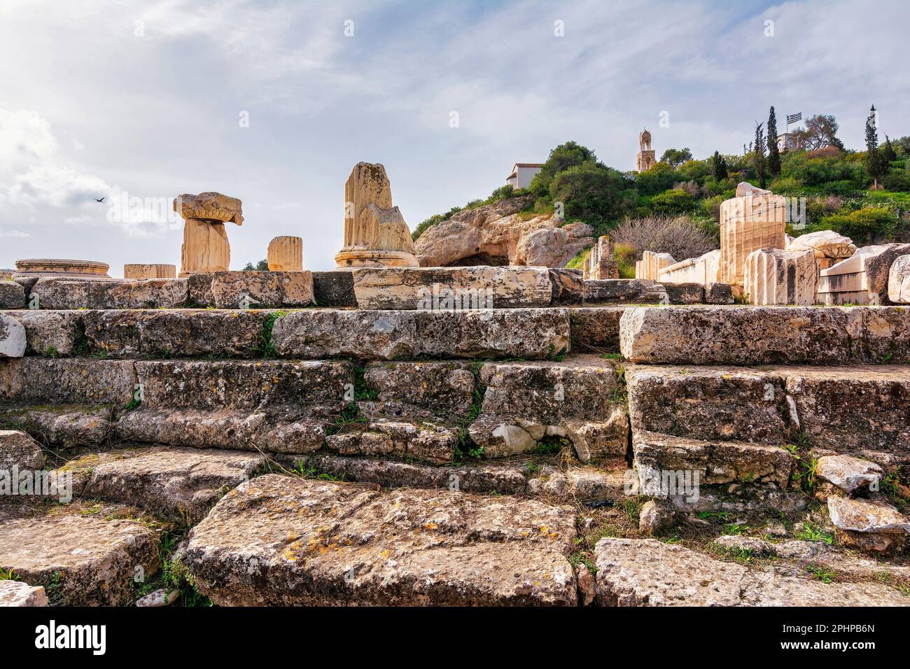 Ruins in the archaeological site of Eleusis, Attica, Greece Stock Photo ...