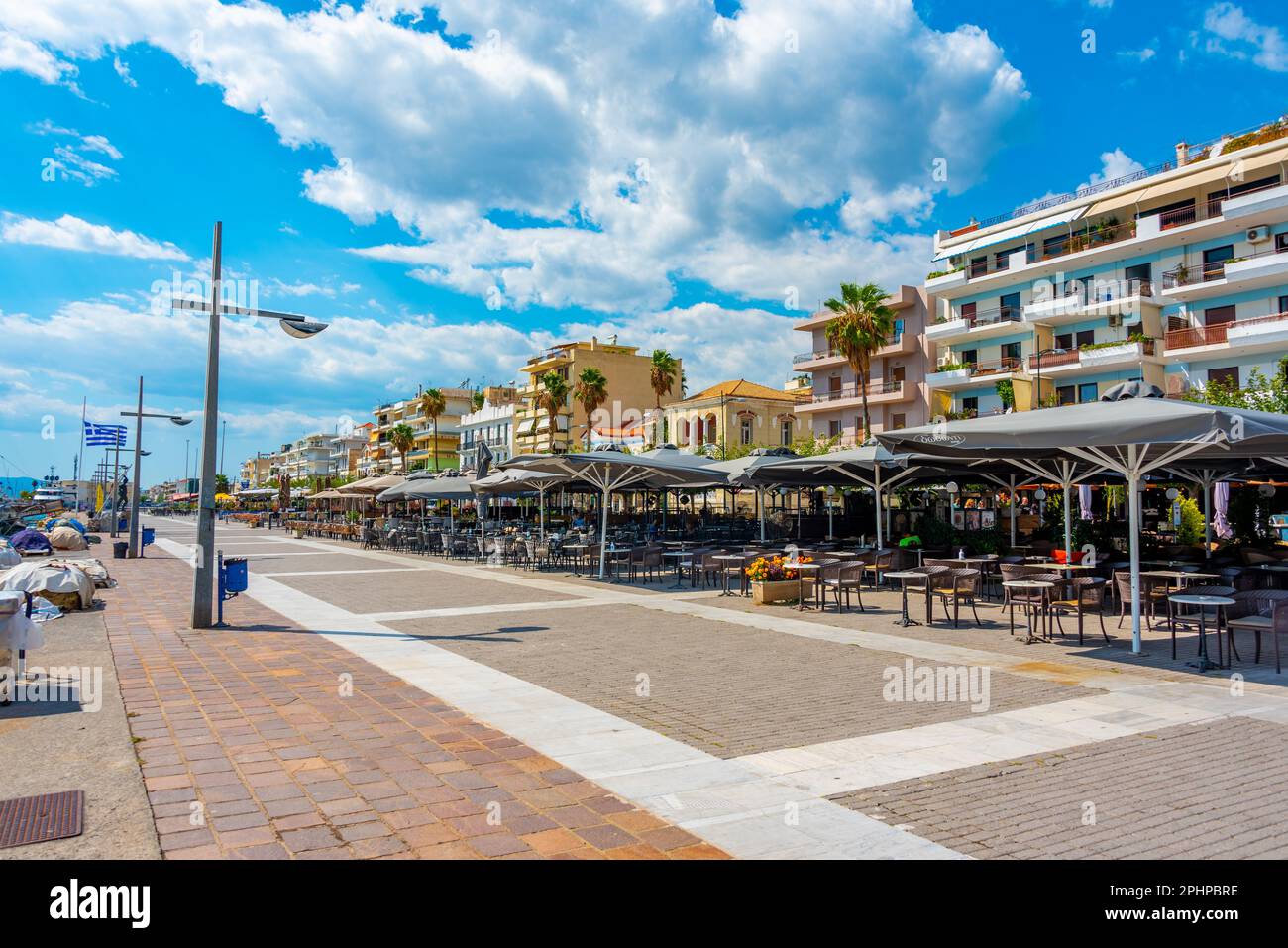 Seaside promenade at the port of Kalamata in Greece Stock Photo - Alamy