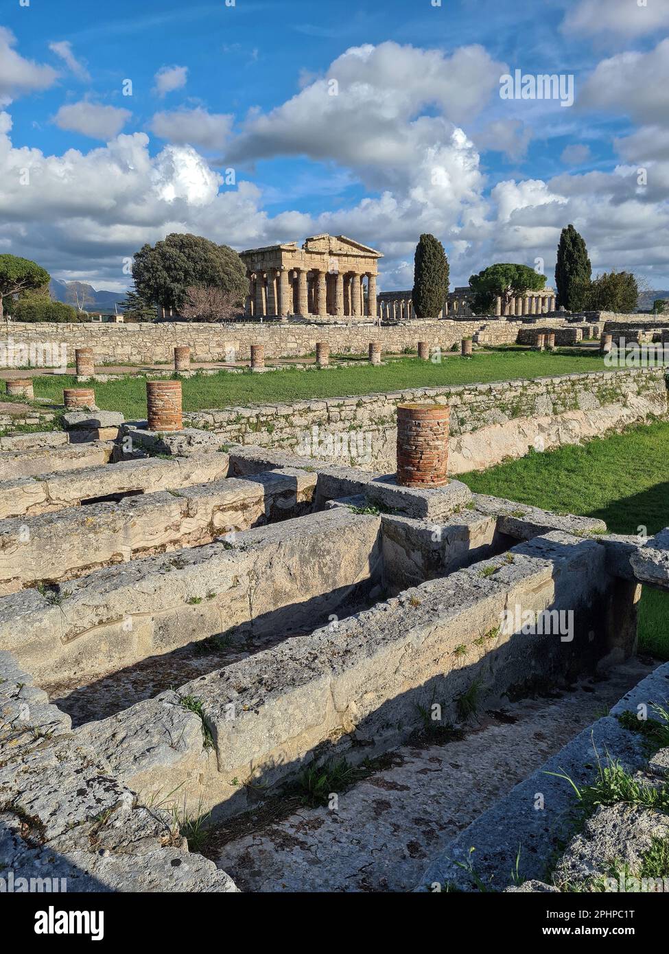area archeologica di paestum, capaccio, salerno, campania, italia Stock ...