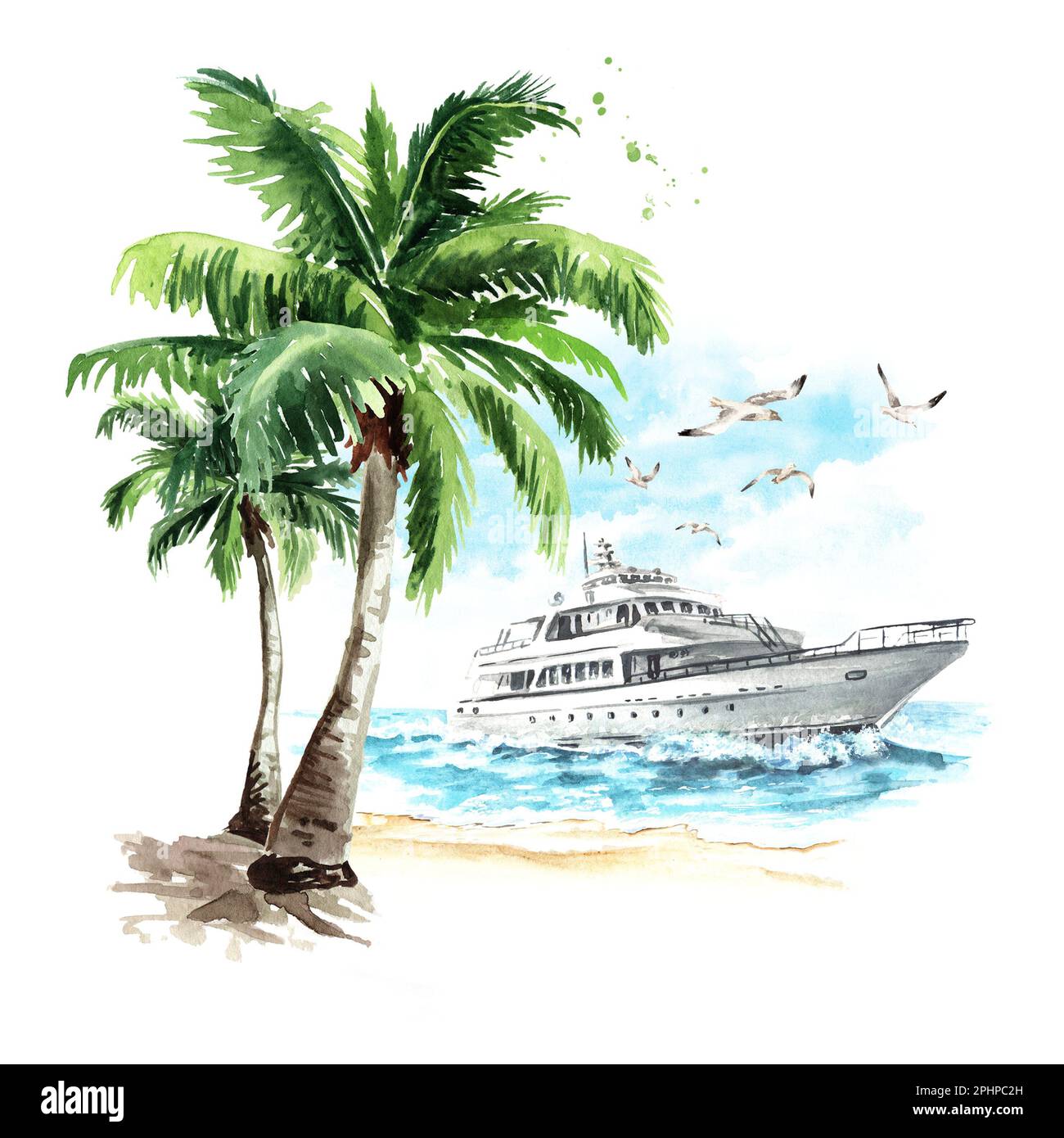 Summer scenery luxury sea view Cut Out Stock Images & Pictures - Alamy